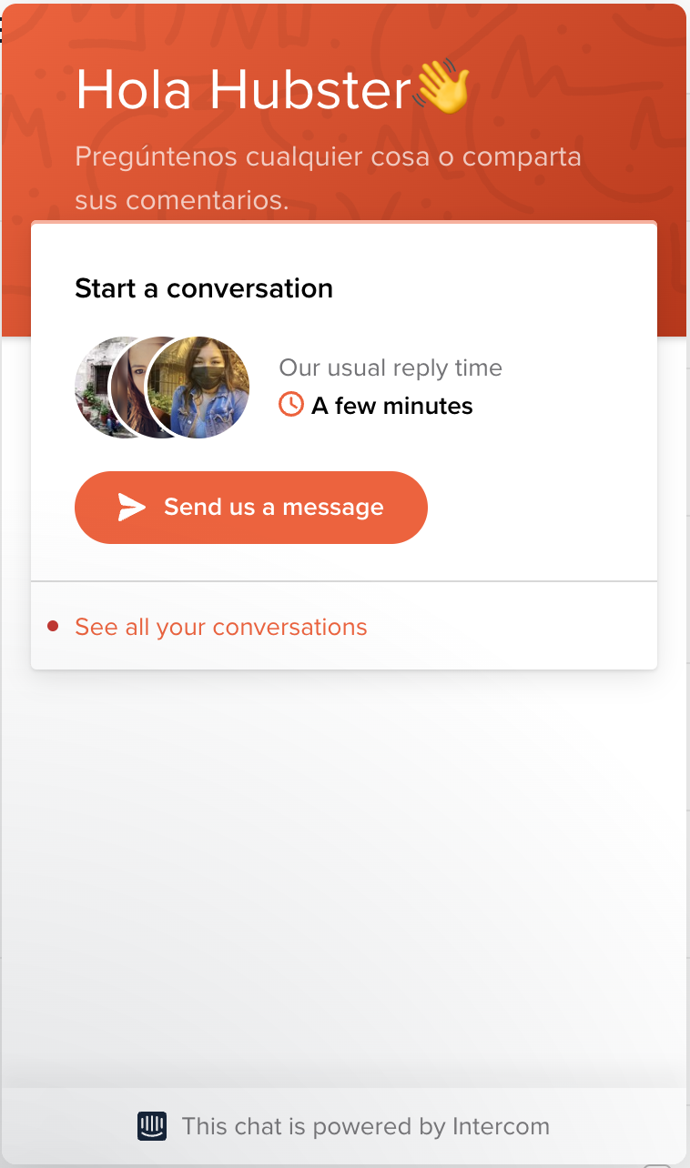 Ponte en contacto con Soporte – Hubster LATAM